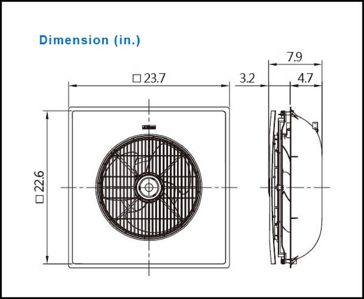 SA-398WC Drop Ceiling Tile Fan with Wall Control - Sleek 2x2 Ceiling ...